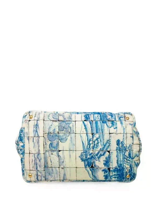 Prada 2013-2014 Large Canvas Canapa Azulejos Satchel