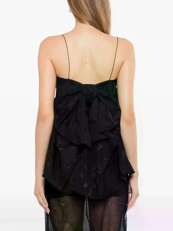 Cecilie Bahnsen Sleeveless Floral Embroidered Top