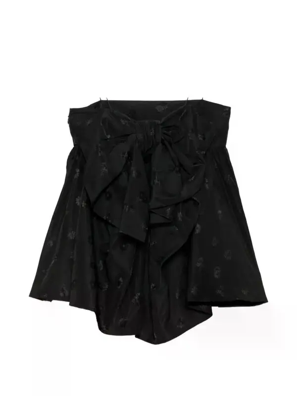 Cecilie Bahnsen Sleeveless Floral Embroidered Top - Black