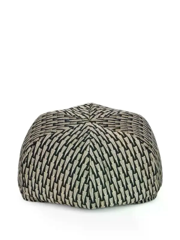 Alberta Ferretti Patterned Leather-trimmed Hat
