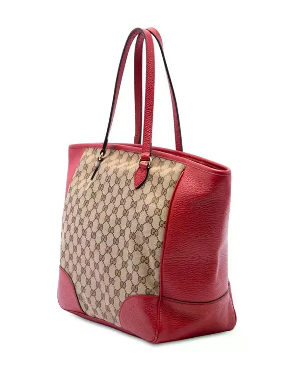 Gucci Gg Canvas Bree Zippered Tote Bag