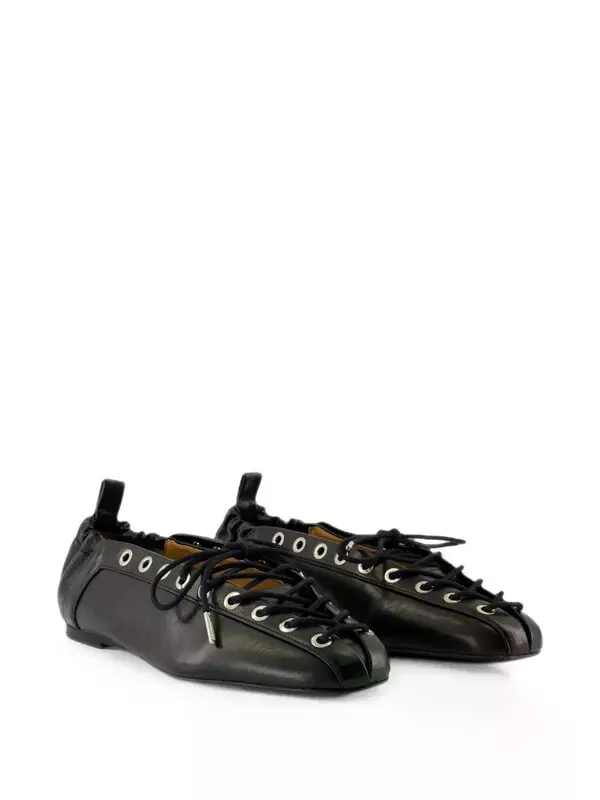 GANNI Ballerinas With Eyelets And Lace-up Detail