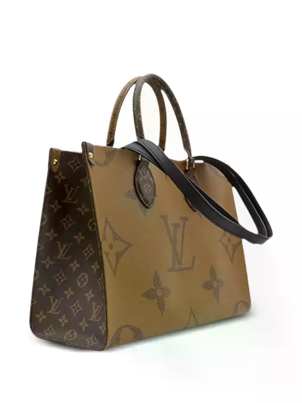 LOUIS VUITTON Monogram Reverse Giant Onthego Satchel - Brown