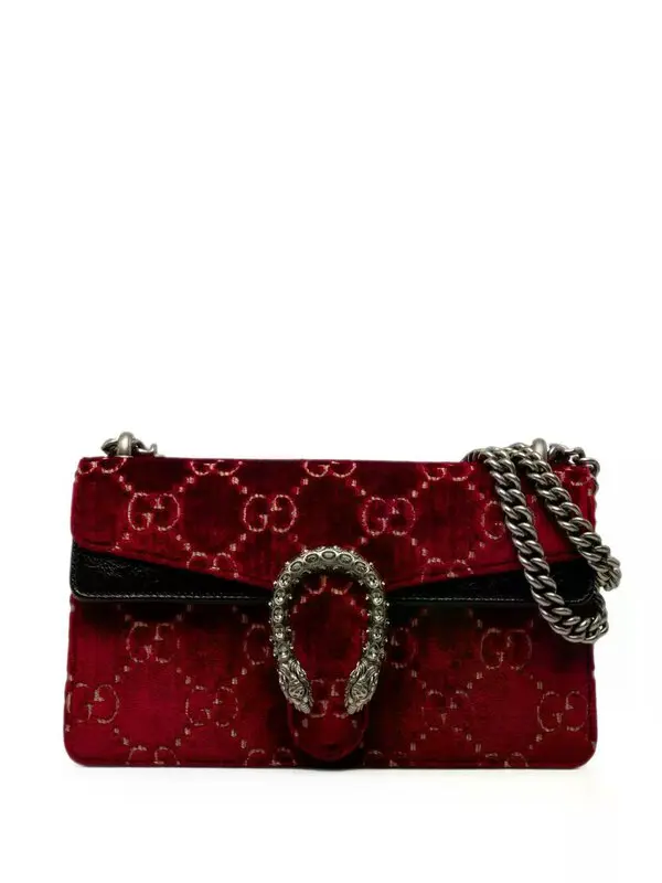Gucci 2016-2026 Medium Gg Velvet Dionysus Crossbody Bag - Red