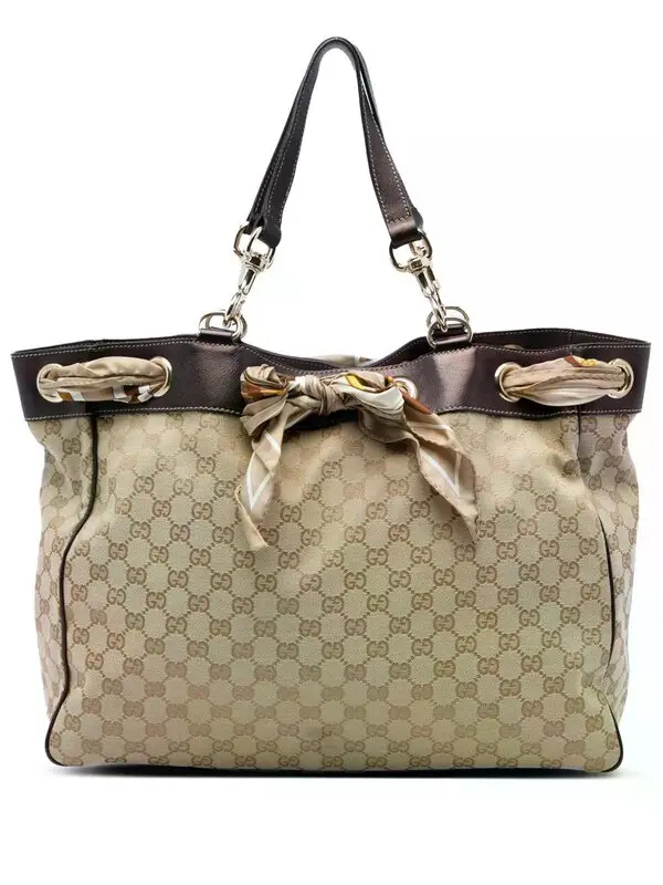 Gucci Gg Canvas Positano Tote Bag