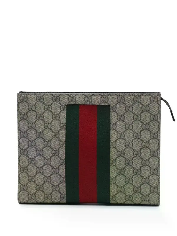 Gucci 2000-2015 Gg Supreme Web Clutch Bag
