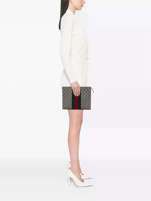 Gucci 2000-2015 Gg Supreme Web Clutch Bag
