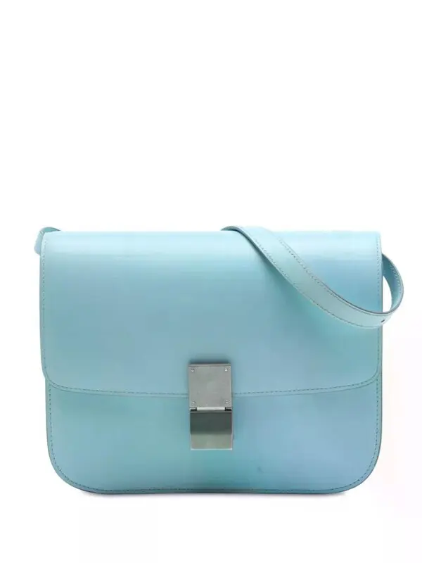 Celine Medium Calfskin Classic Box Crossbody Bag - Blue