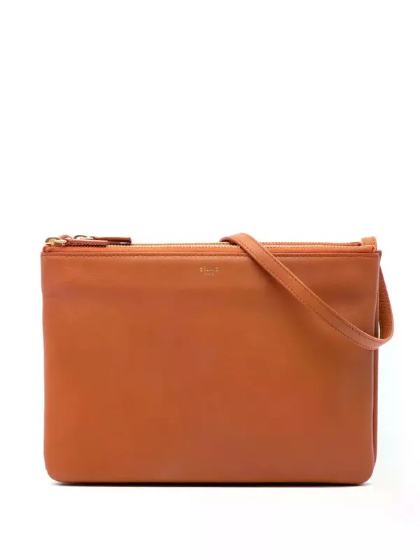 Celine 2015 Large Lambskin Trio Crossbody Bag - Brown