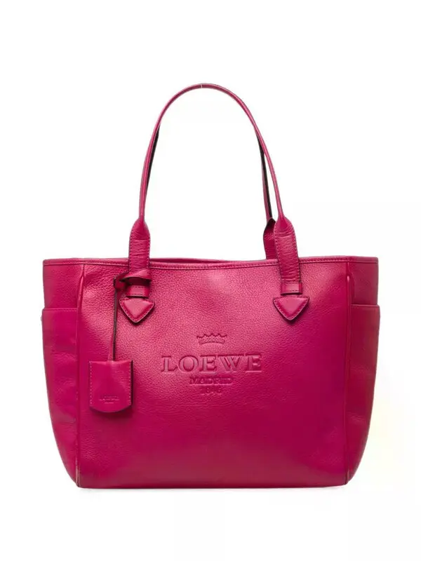 Loewe Leather Heritage Tote Bag - Pink