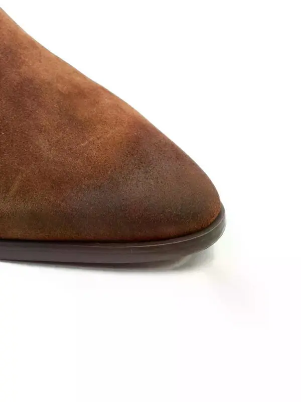Ash Suede Tapered-toe Ankle Boots