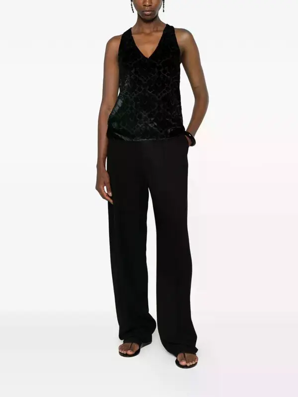 FORTE_FORTE Devoré-effect Sleeveless Top