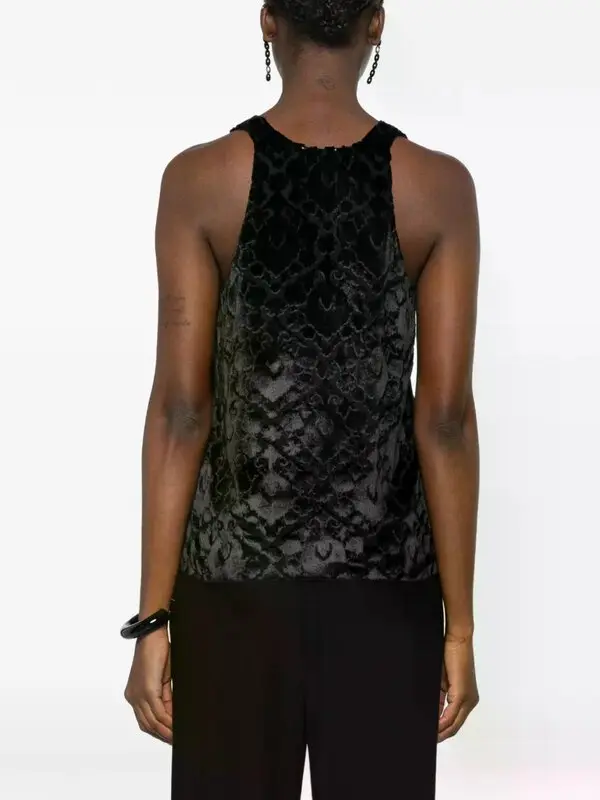 FORTE_FORTE Devoré-effect Sleeveless Top