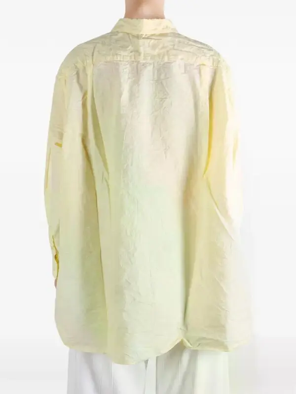 CASEY CASEY Beige Cotton Crinkled Finish Shirt
