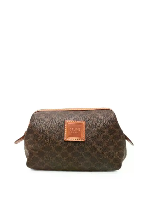 Celine 20th Century Macadam Coated Canvas Pouch