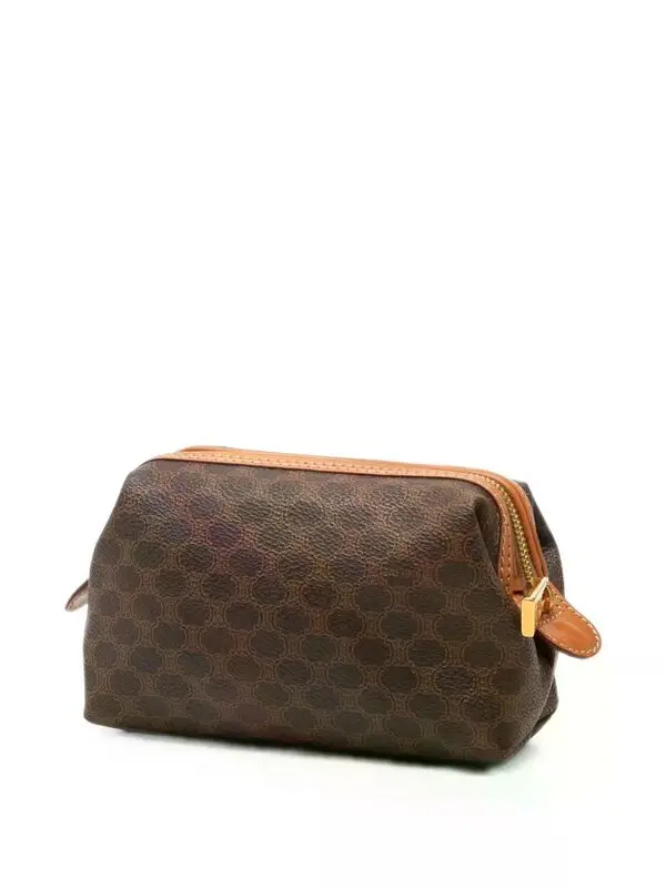 Celine 20th Century Macadam Coated Canvas Pouch