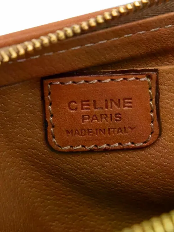 Celine 20th Century Macadam Coated Canvas Pouch