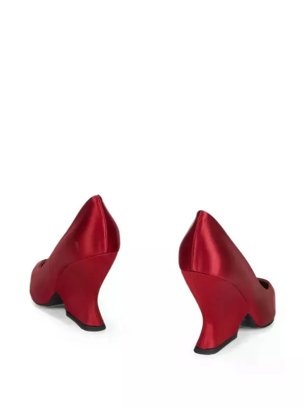 Alberta Ferretti Satin Pointed-toe Pumps