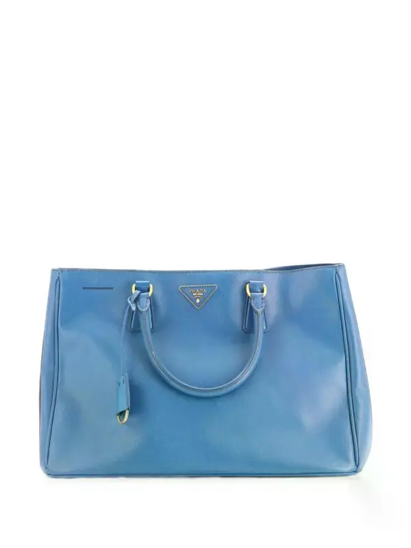 Prada Lux Open Saffiano Leather Large Tote Bag - Blue