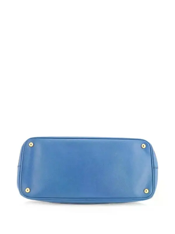 Prada Saffiano Leather Large Tote Bag - Blue