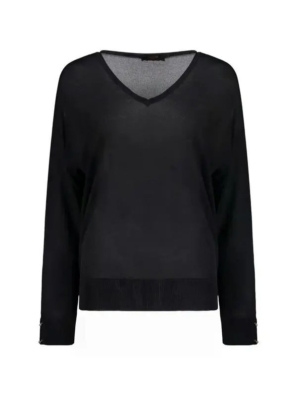 MOORER Renee V-neck Long-sleeve Sweater
