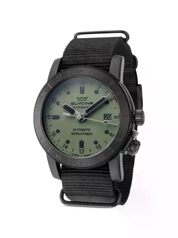 GLYCINE Airman Purist 42mm Watch - Green