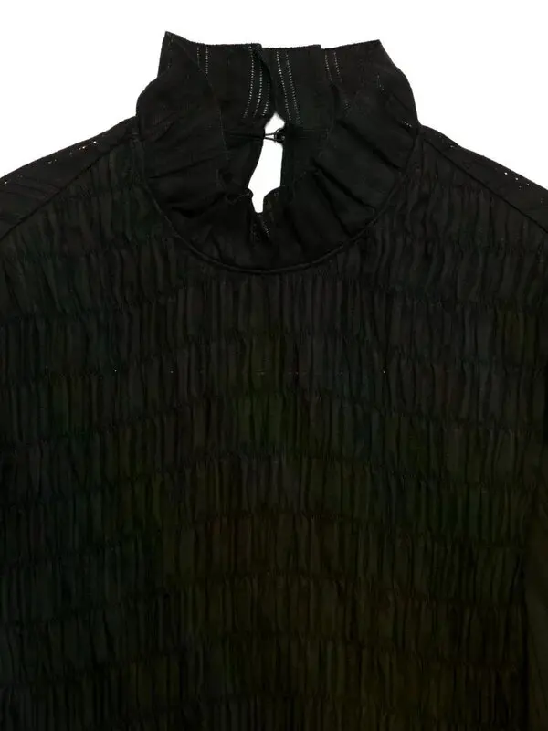 ANN DEMEULEMEESTER High Neck Ruffled Blouse