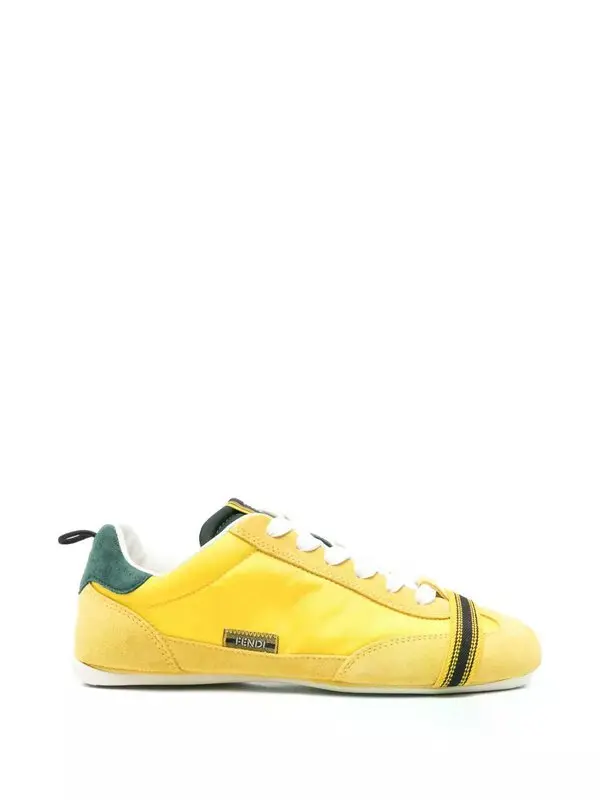 Fendi Suede-trim Panelled Sneakers