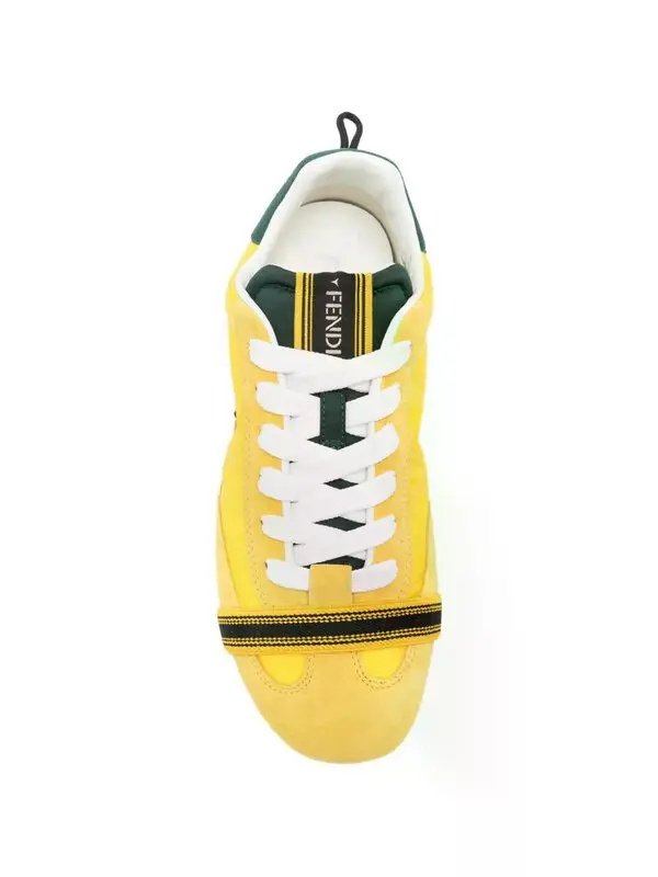 Fendi Suede-trim Panelled Sneakers