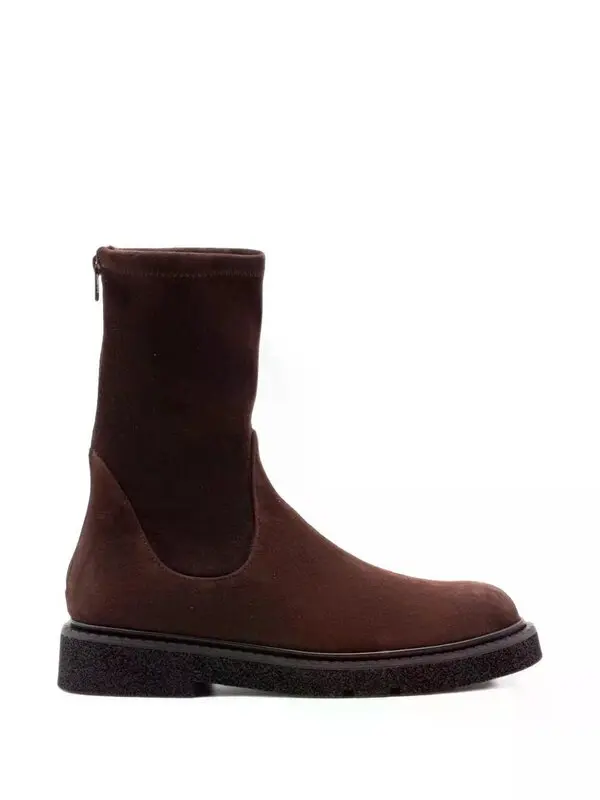 GUGLIELMO ROTTA Suede Ankle Boots With Rear Zip