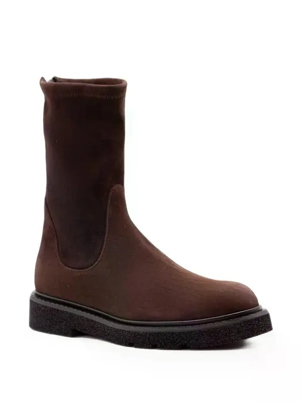 GUGLIELMO ROTTA Suede Ankle Boots With Rear Zip