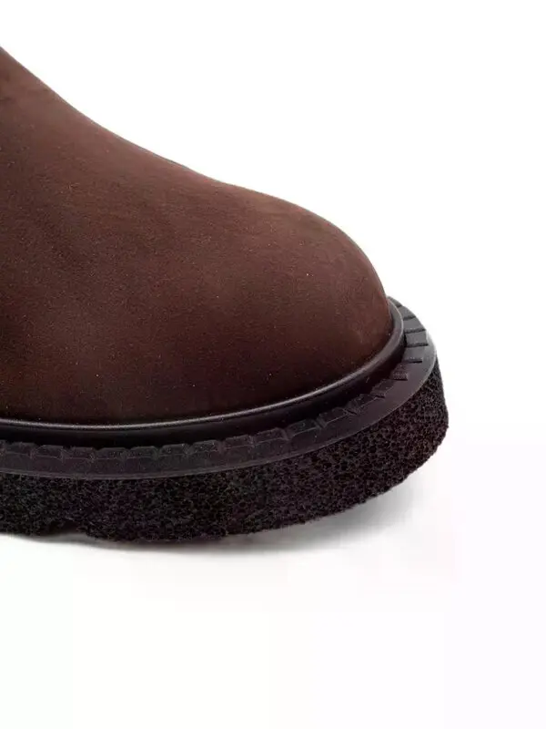 GUGLIELMO ROTTA Suede Ankle Boots With Rear Zip