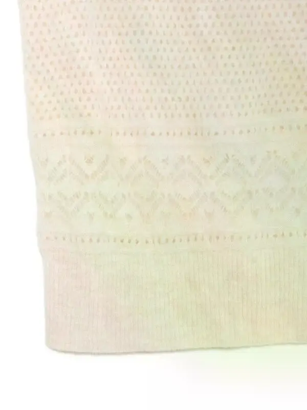D.exterior Open-knit Sleeveless Sweater