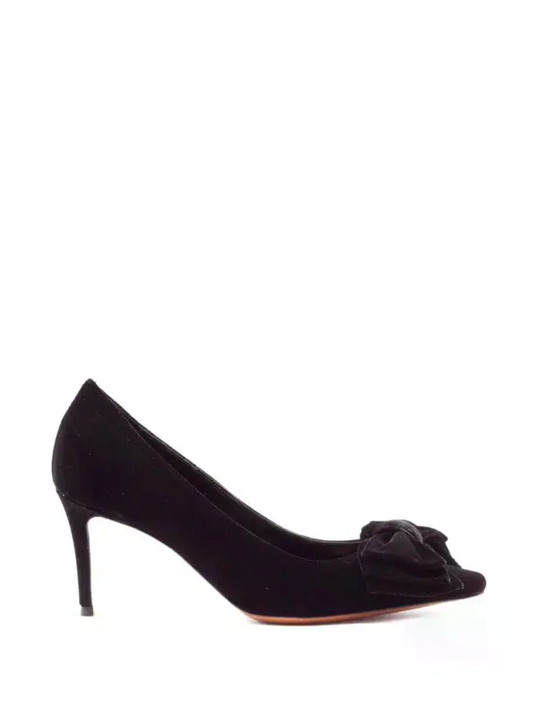 Roberto Festa Velvet Bow Detail Pumps - Black