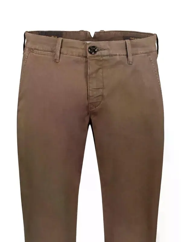 MOORER Cotton Chino Trousers - Brown