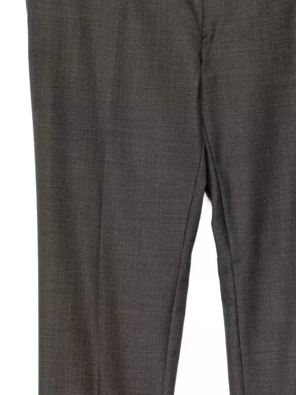 TOM FORD Dark Gray Check Pattern Tailored Trousers