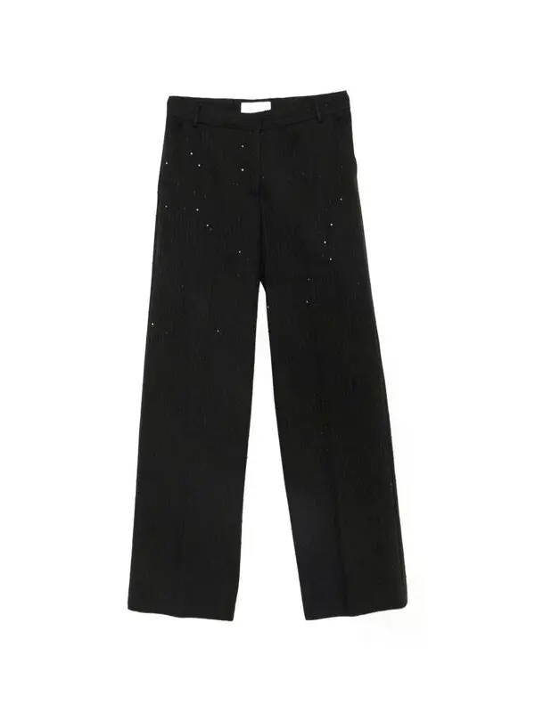 ERMANNO FIRENZE Sequin-embellished Pinstriped Trousers
