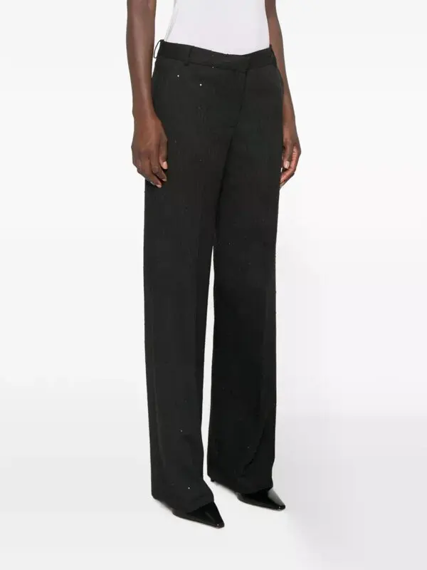 ERMANNO FIRENZE Sequin-embellished Pinstriped Trousers