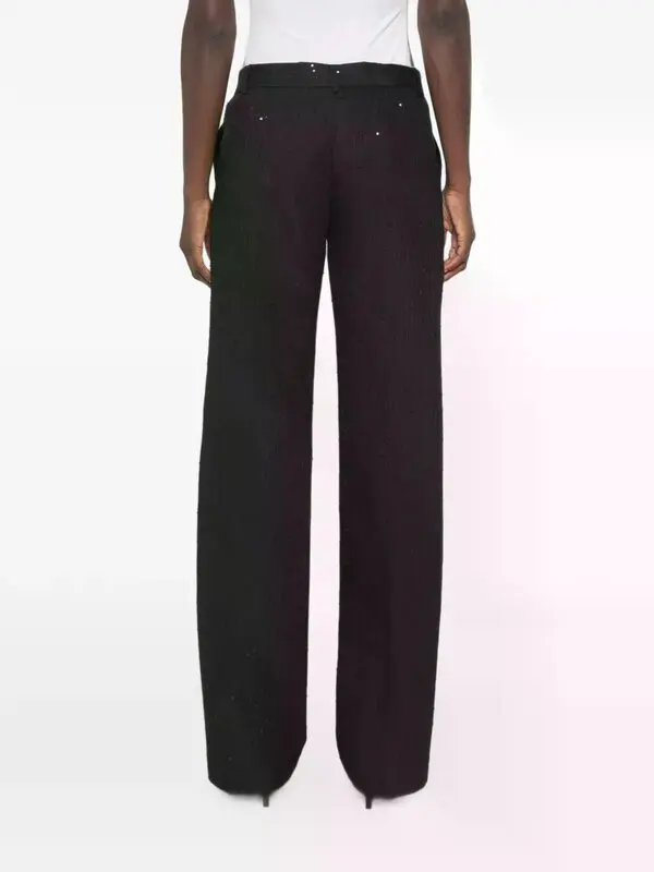 ERMANNO FIRENZE Sequin-embellished Pinstriped Trousers