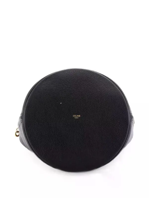 Celine 16 Bag Leather Bucket Bag - Black