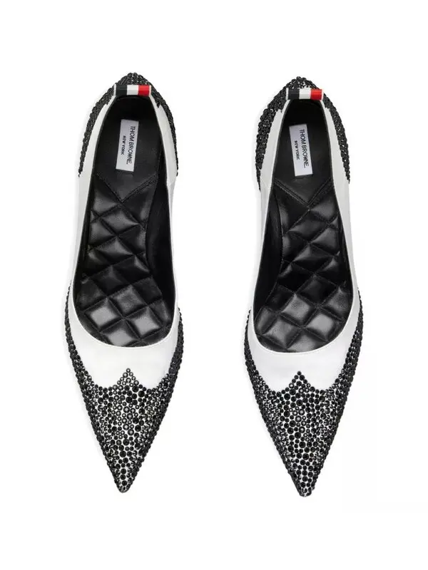Thom Browne Crystal-embellished Wingtip Pumps