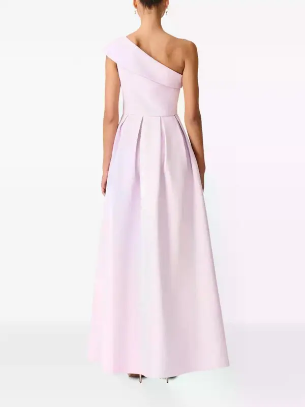 ELLIATT One-shoulder Pleated Maxi Dress