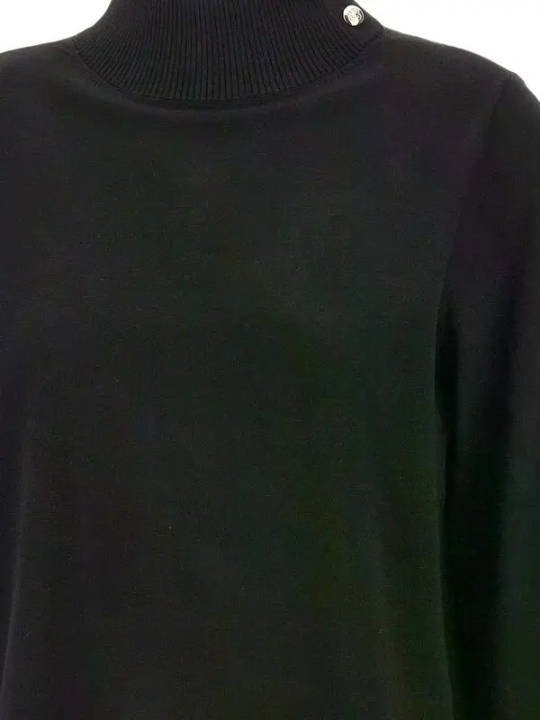 ELENA MIRÒ High Neck Button-detail Sweater