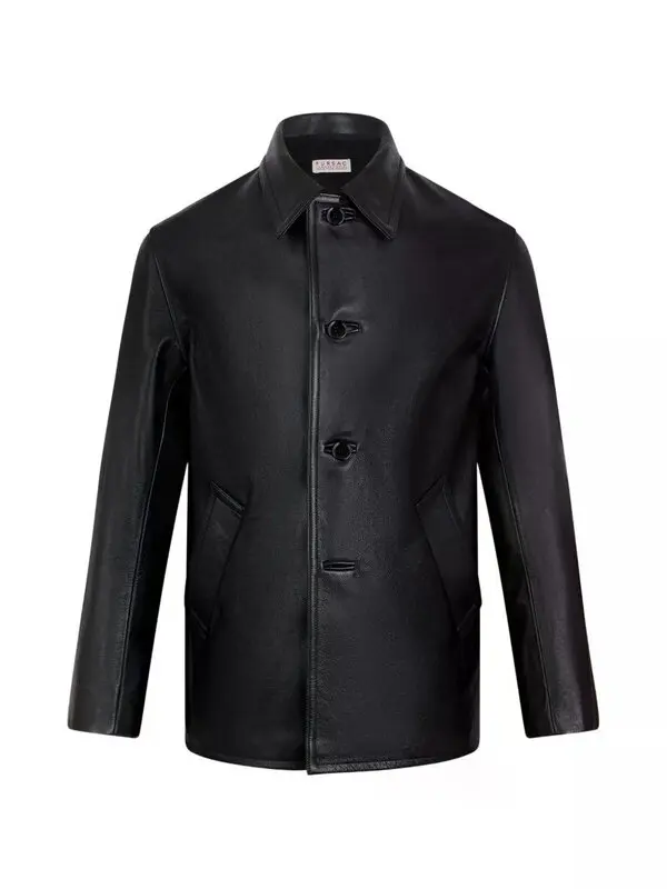 FURSAC Button-front Leather Jacket