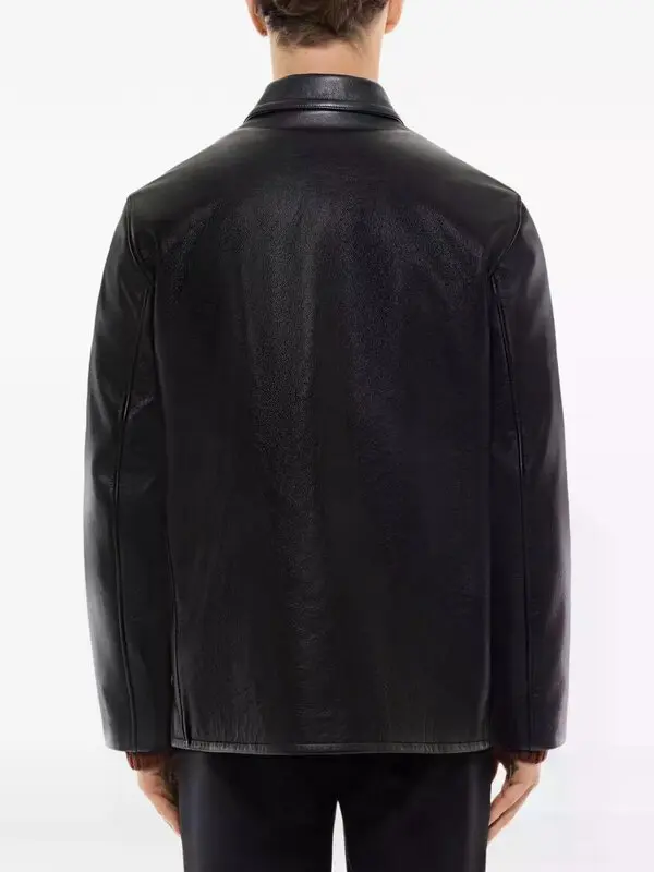 FURSAC Button-front Leather Jacket