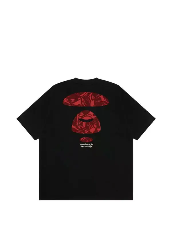 AAPE BY *A BATHING APE Moonface-print Logo-patch T-shirt