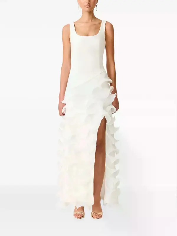 ELLIATT Ruffled-details Tiered Maxi Dress