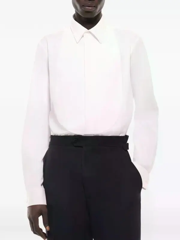 FURSAC Honeycomb-textured Bib-panel Slim-fit Shirt
