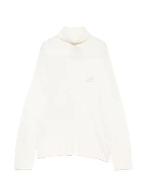 ERMANNO FIRENZE Embroidered-logo Roll-neck Sweater