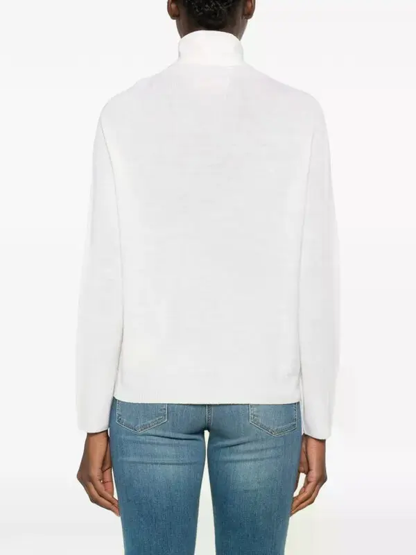 ERMANNO FIRENZE Embroidered-logo Roll-neck Sweater